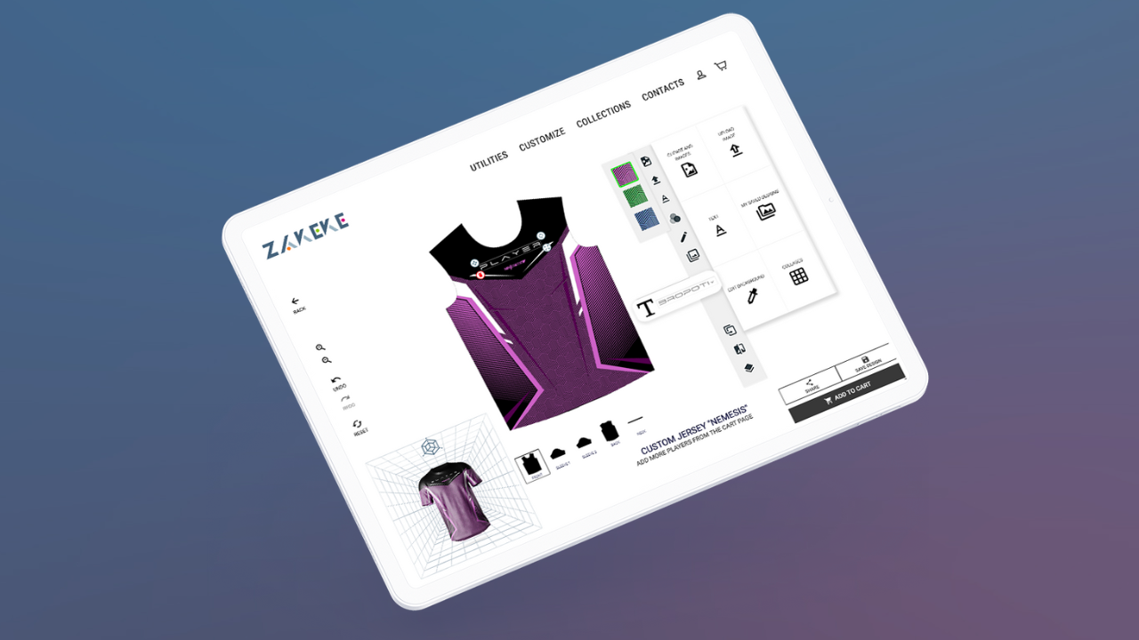 Online Uniform Designer for eCommerce | Web2Print | Zakeke