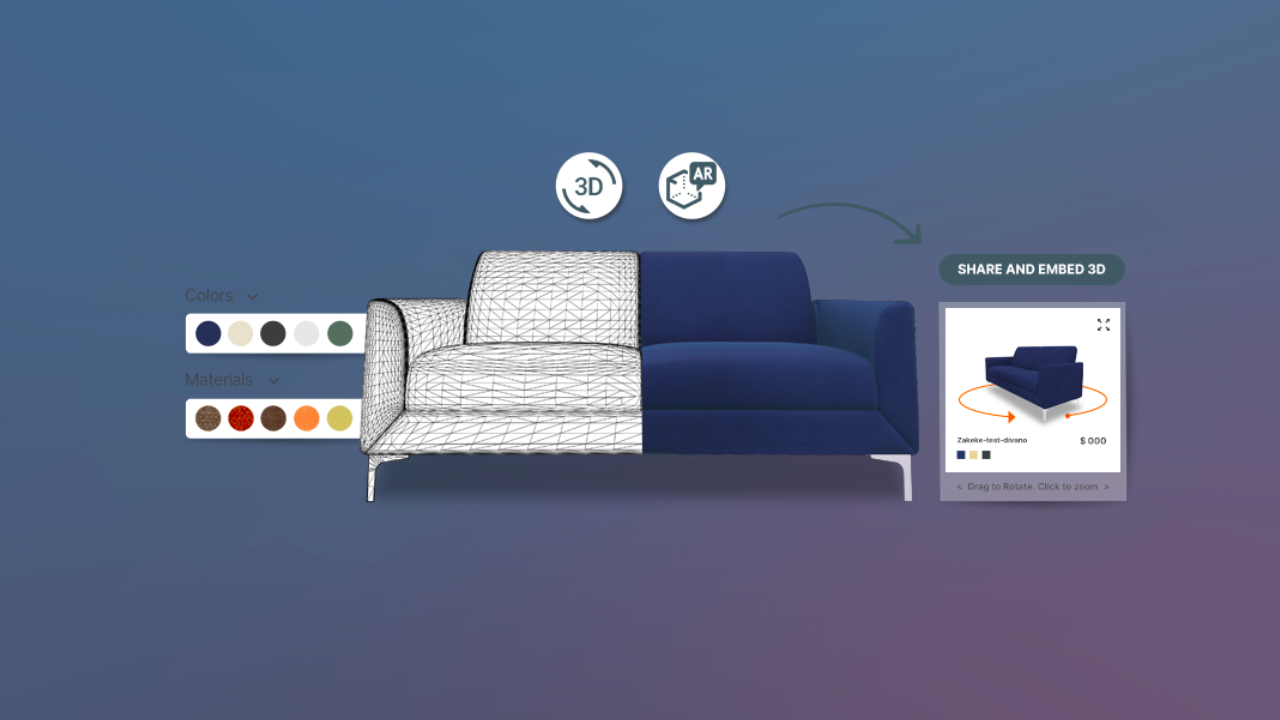 Online 3D Sofa Configurator for eCommerce | Zakeke